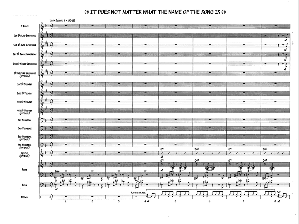 Print Layout - Conductor Score - Landscape with continuous bars with no ...