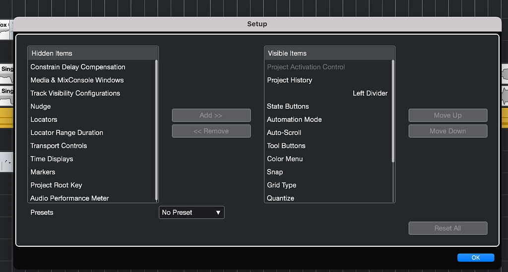 How to Make a Global Setup Menu Preset? - Cubase - Steinberg Forums