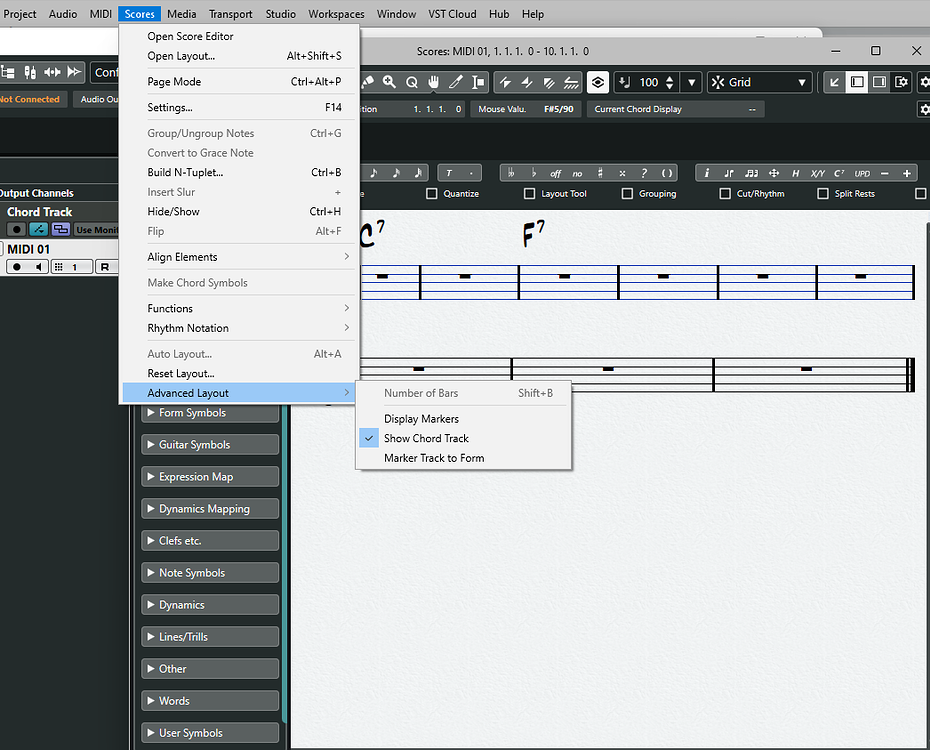 Best way to create a chord lead sheet from chord track? - Cubase ...