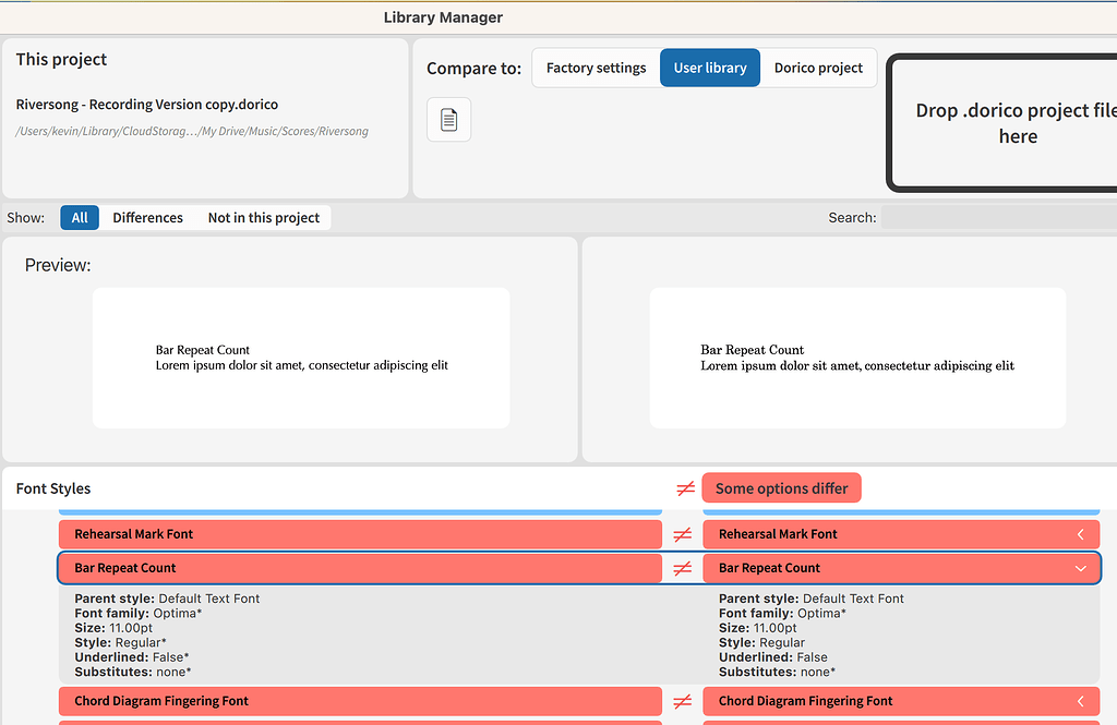 Library Manager showing false differences - Dorico - Steinberg Forums