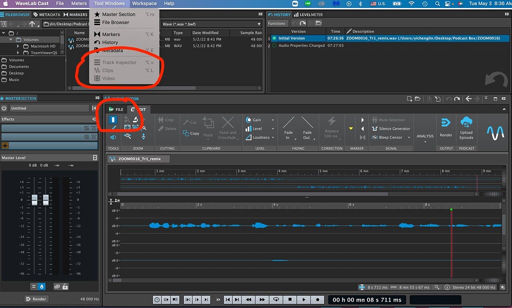 New to audio editing, need some help on WaveLab Cast - WaveLab ...