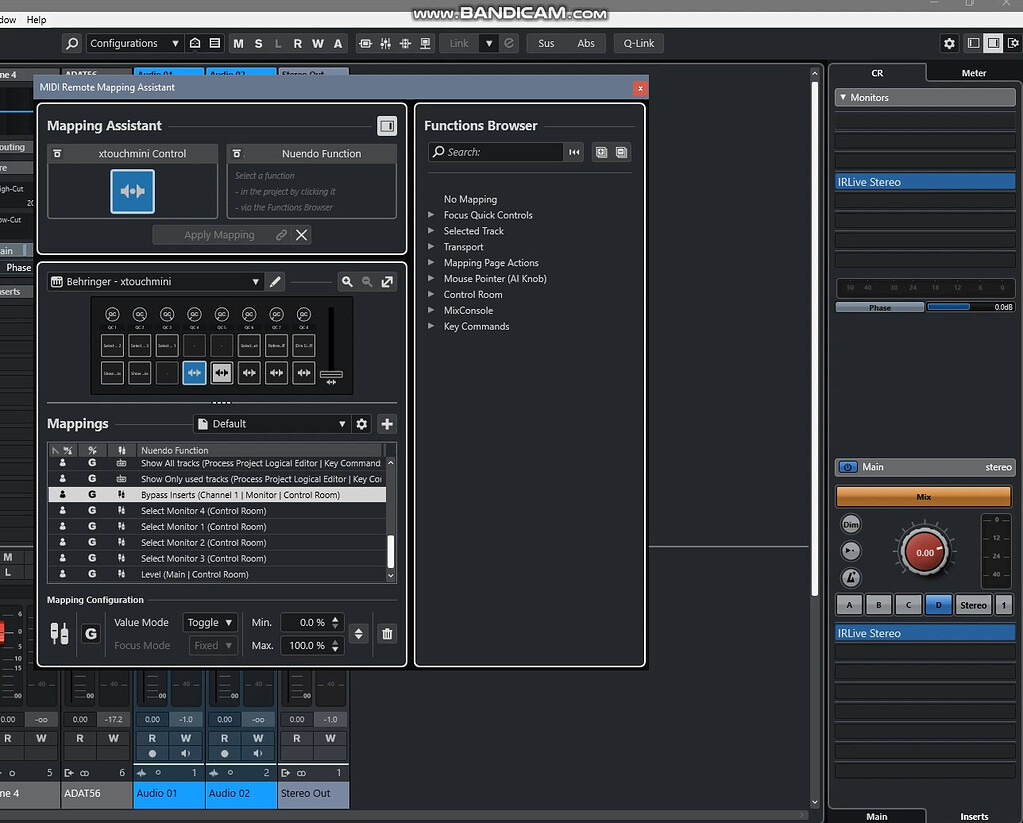 Control room midi remote control bypass inserts - Cubase - Steinberg Forums