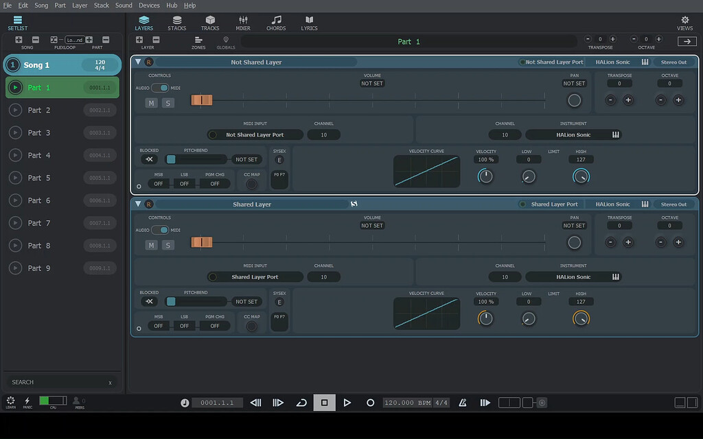 Artifactual or non-generated sound from a Layer near a Part Trigger ...