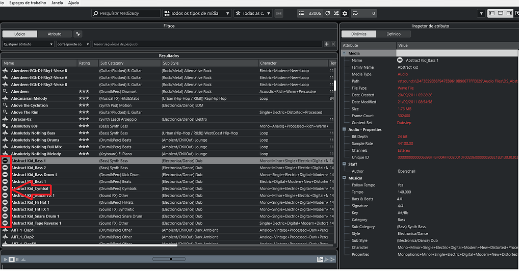 Icon on the left side of the name in mediabay - Cubase - Steinberg Forums