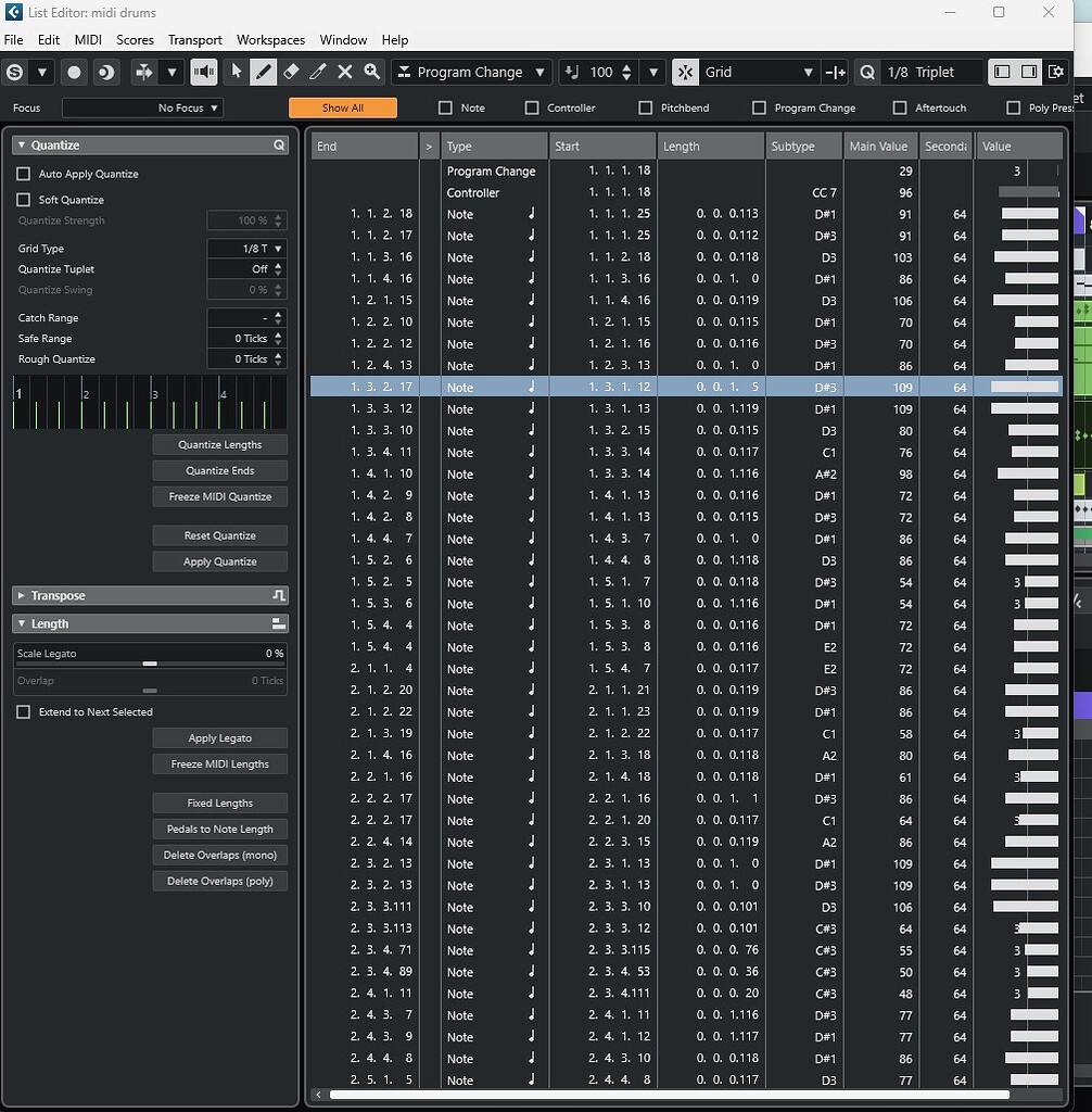 Notes Missing In Drum Editor And Score Cant Use List Cubase Steinberg Forums