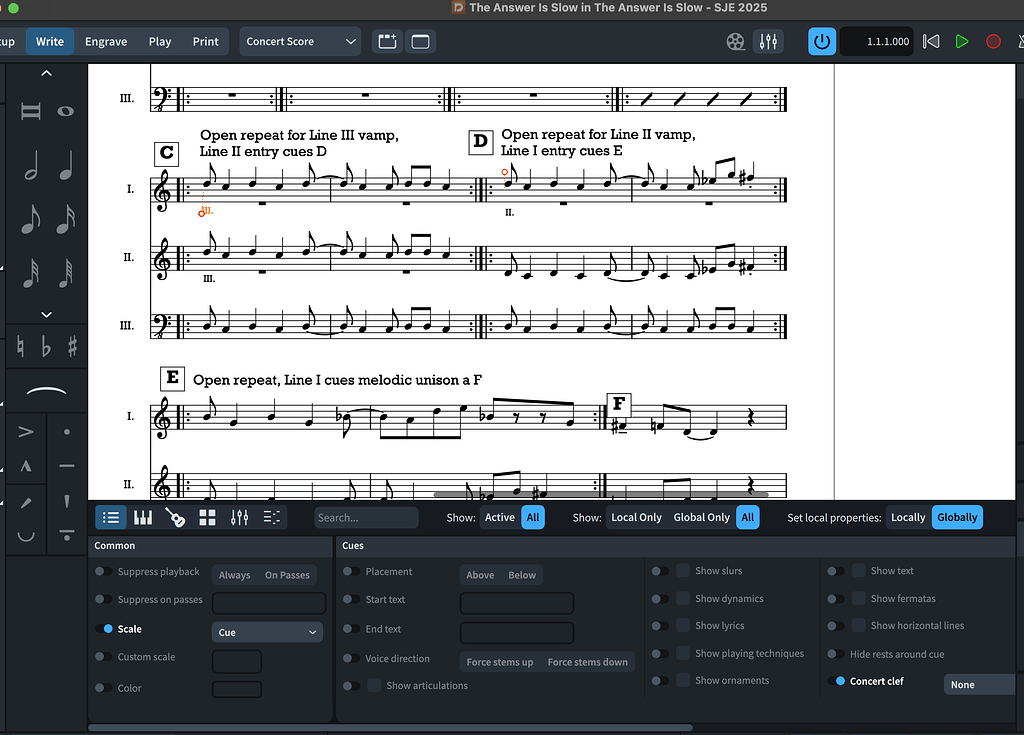 Cue Note Size and Rhythmic Notation - Dorico - Steinberg Forums