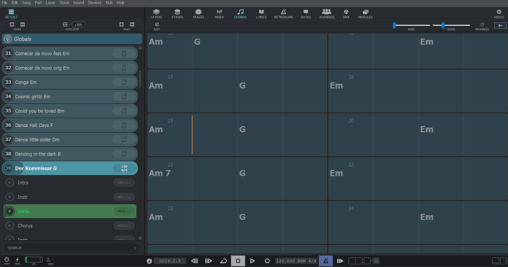 Audience screen Chord visualizer - VST Live - Steinberg Forums