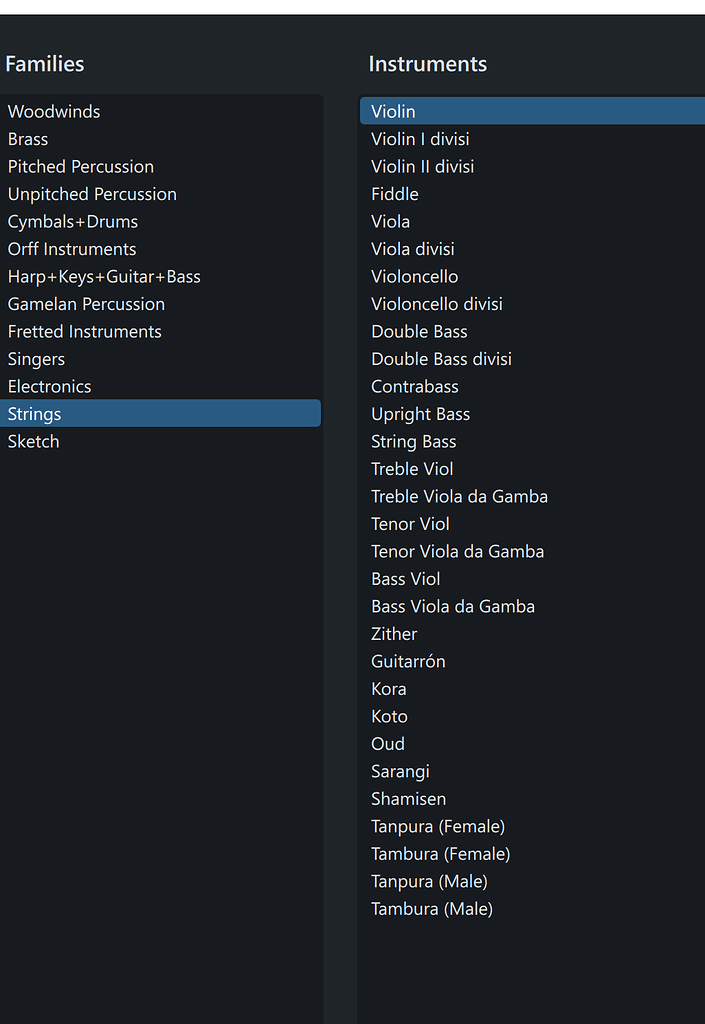 Score Order Editor has no disambiguation between solo and section strings - Dorico - Steinberg ...
