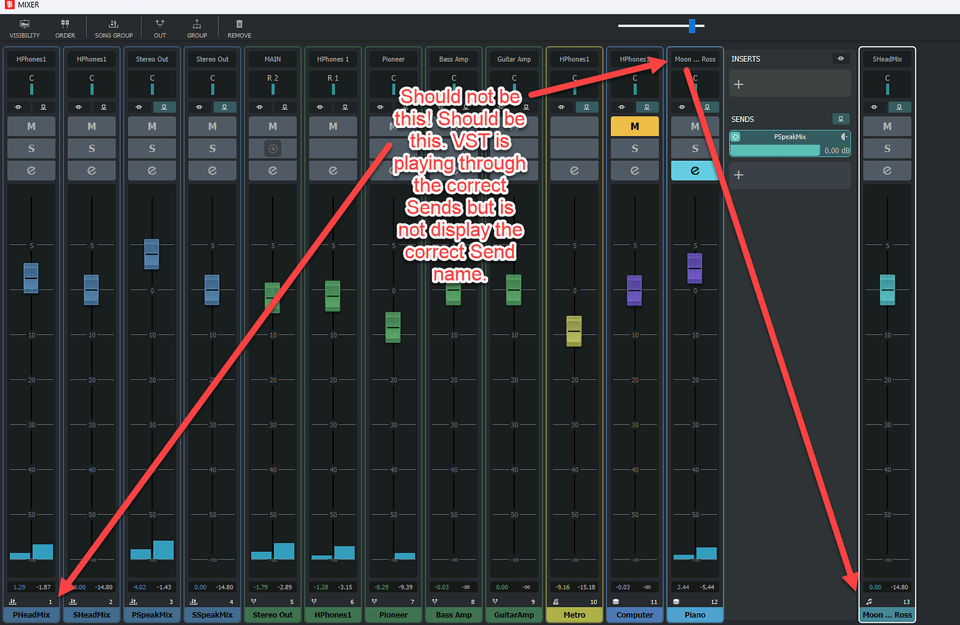 VST Live 2.2.52 Almost There! Displaying Wrong Send Name - VST Live - Steinberg Forums
