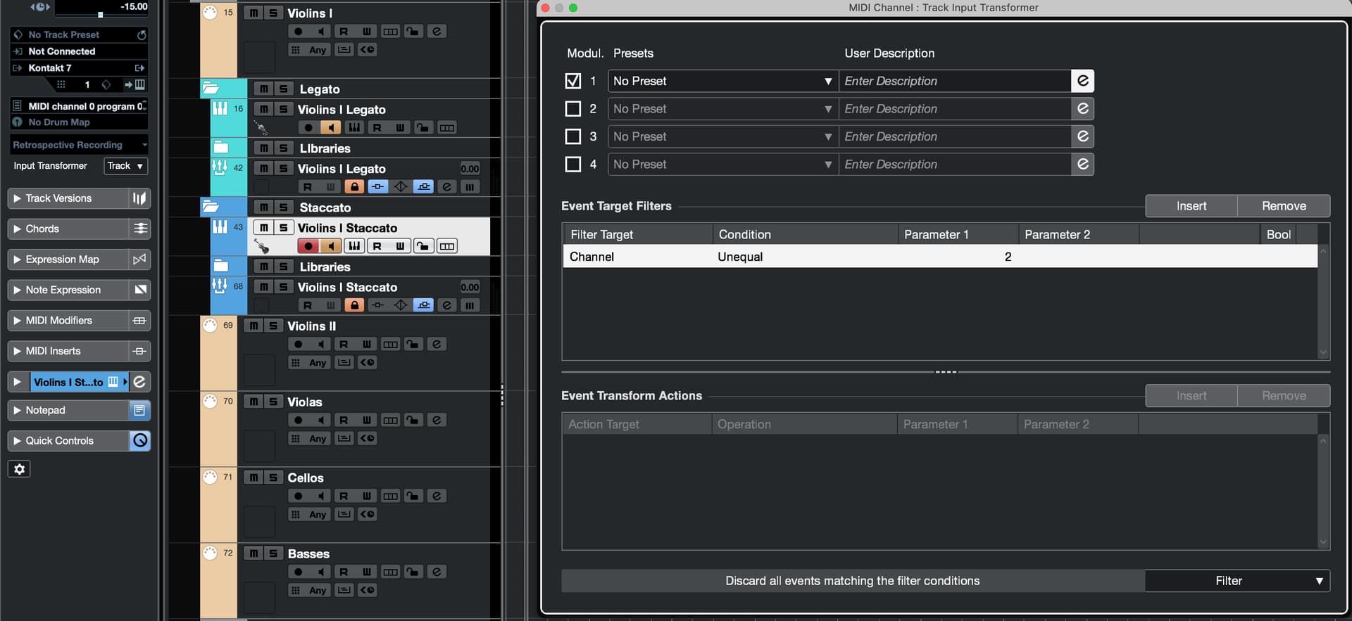 Expression maps won't send channel data through MIDI sends? - Cubase - Steinberg Forums