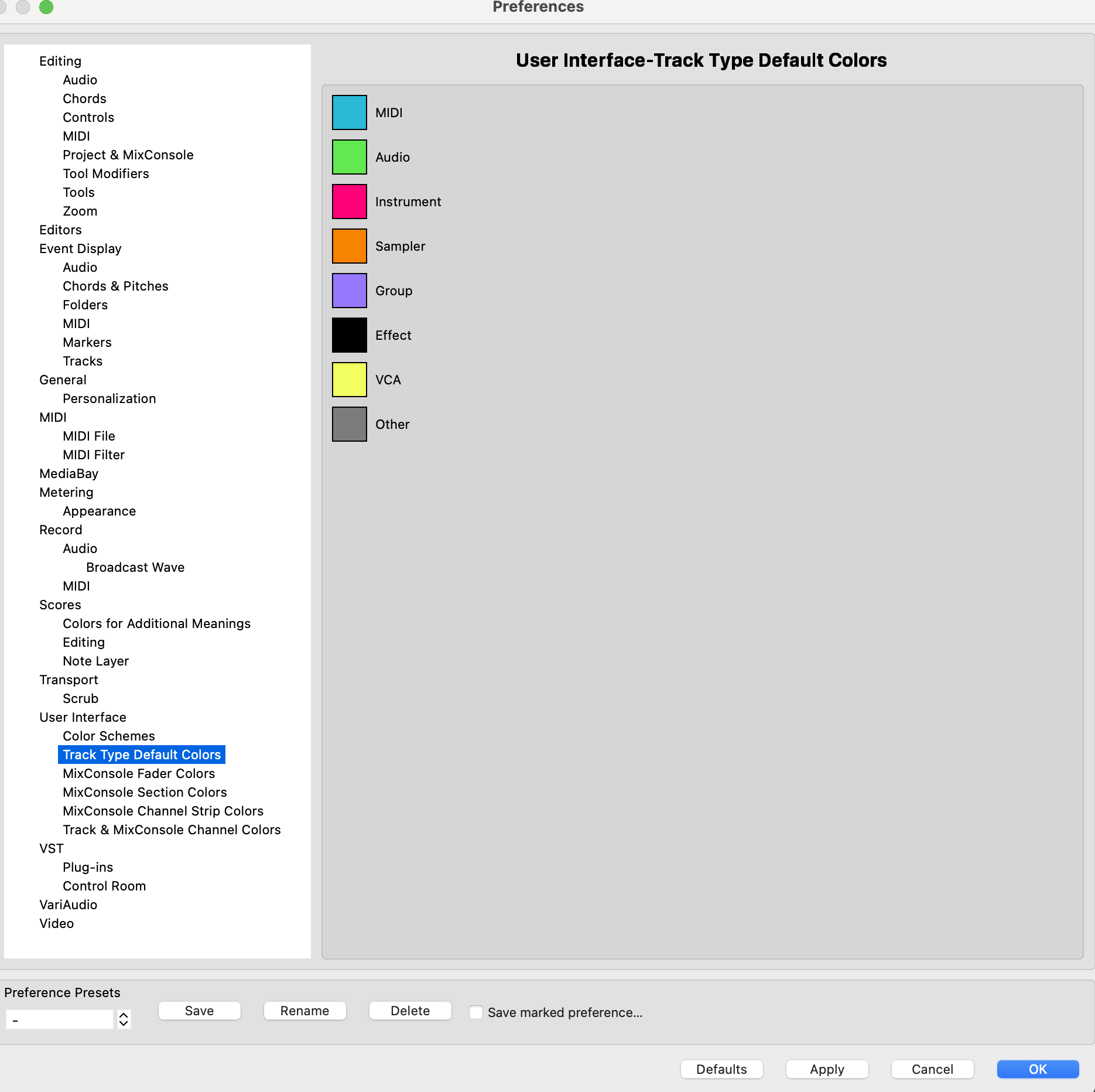 Can't save track GUI colours in user preferences - Cubase - Steinberg ...