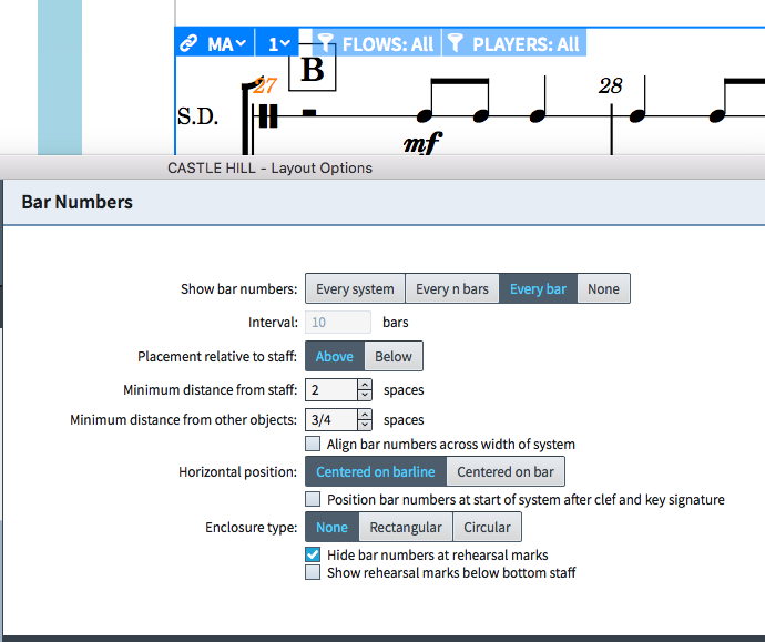 Measure number collision with bracket [SOLVED] - Dorico - Steinberg Forums