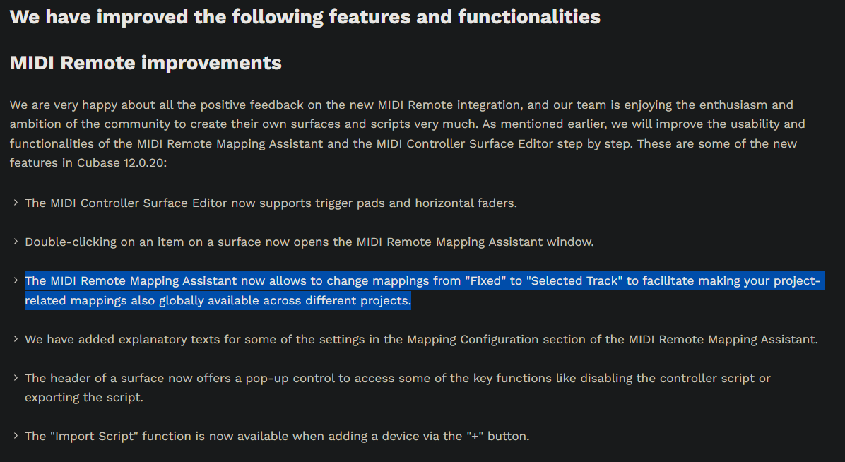 FIXED - It's time Steinberg fixed Channel Strip controls in the midi-remote - Cubase - Steinberg ...