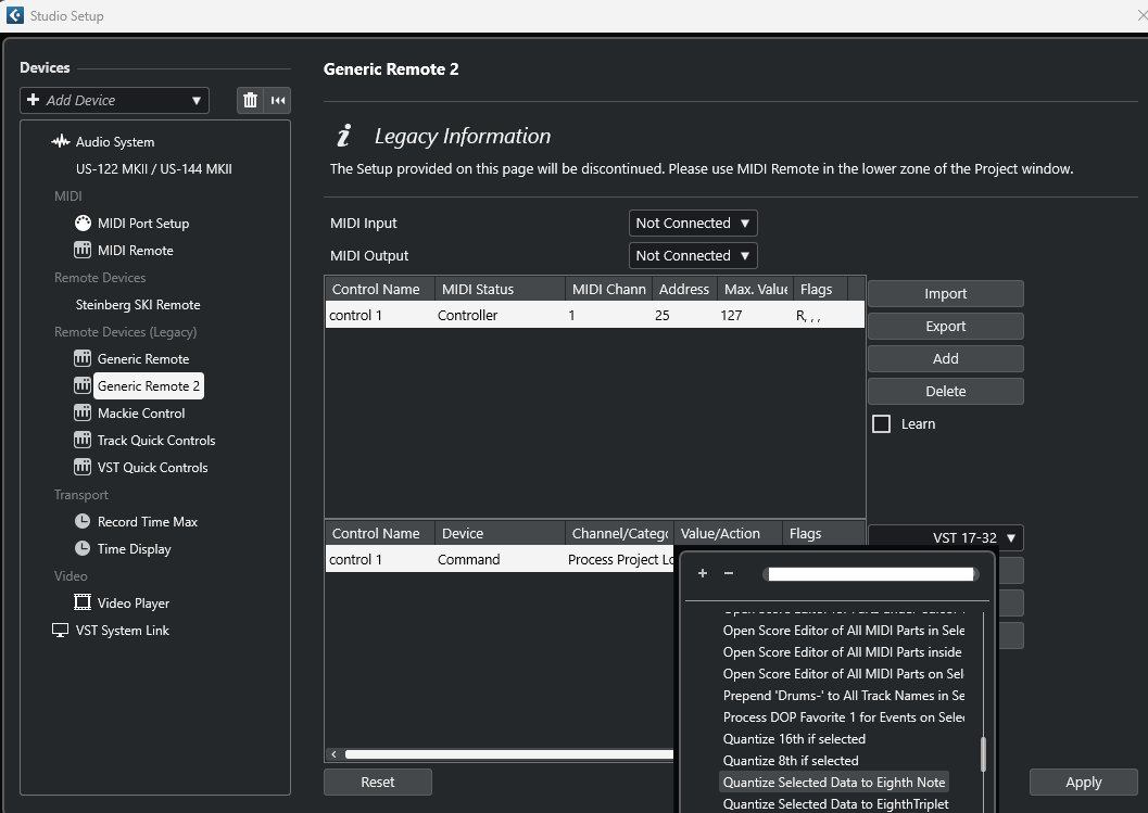 Is Fire Logical Editor Preset Via Midi Controller Button Possible Cubase Steinberg Forums 1067