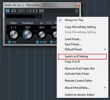 Key command for A/B setting not working - Cubase - Steinberg Forums