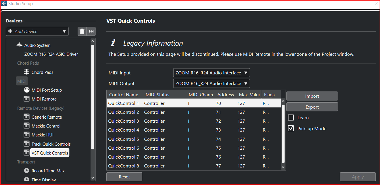 Cubase 12 Pro: Zoom R24 controller not working - #17 by Gary_Jenkins - Cubase - Steinberg Forums