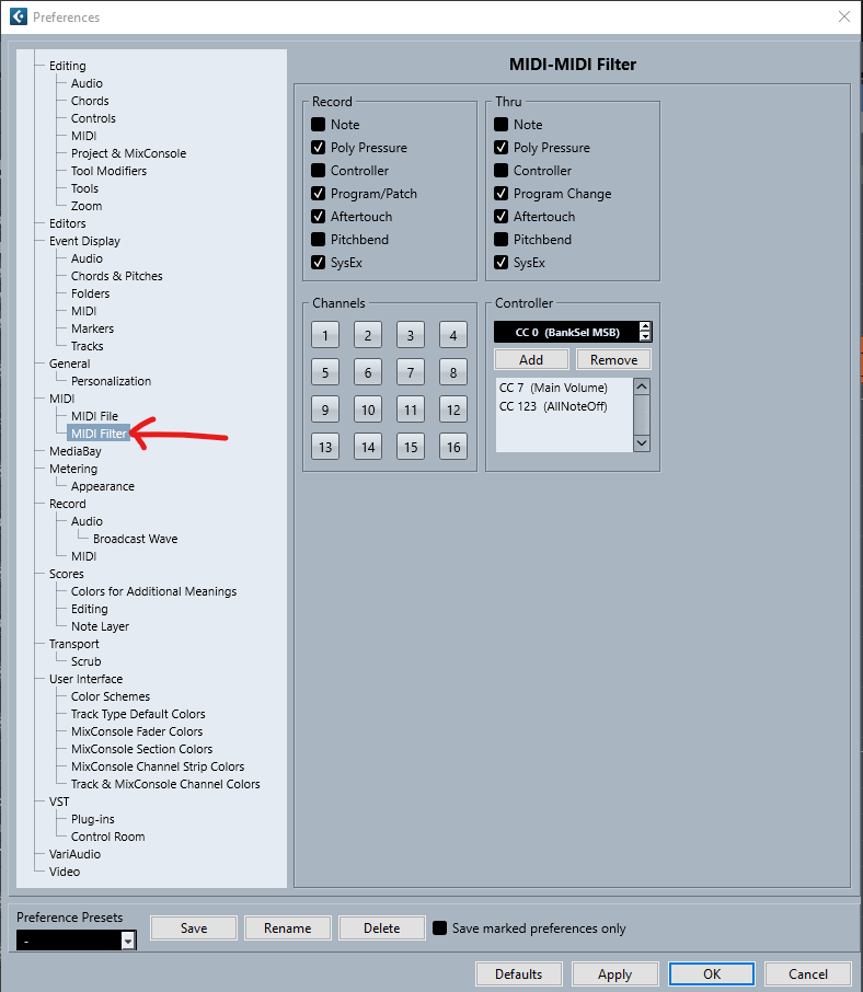 Filter Out And Remove Controller Data From Key Editor Cubase Steinberg Forums