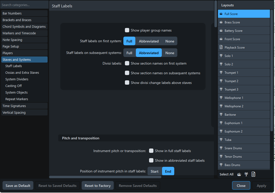Where did "Show Player Names" option in layout options go? - Dorico - Steinberg Forums
