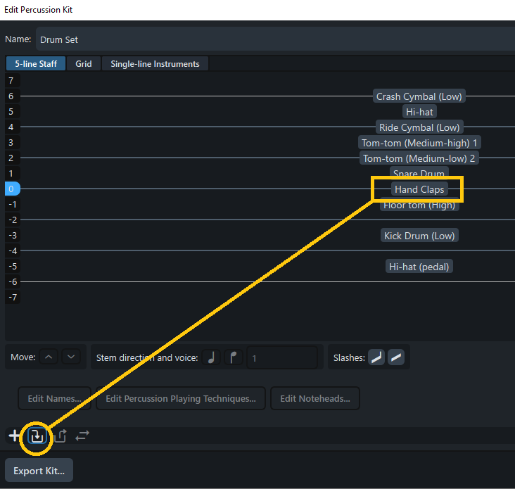 Drum kit/change instrument name - Dorico - Steinberg Forums