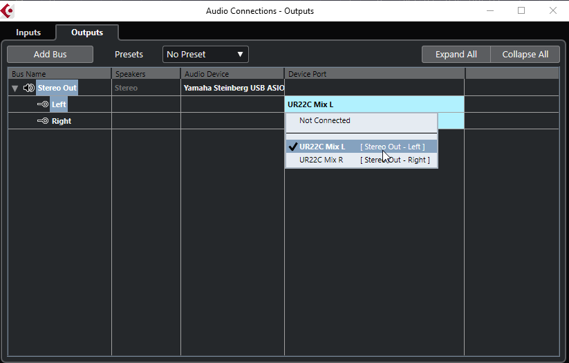 Audio output to headphone channel using UR22C - #3 by cloudude - Cubase - Steinberg Forums