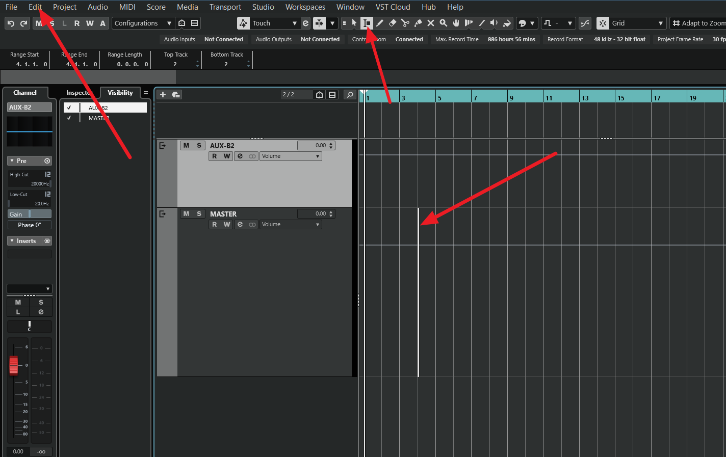 Cubase 14.0.20 Crash When Clicking Edit Menu After Using Range Selection Tool - Cubase ...