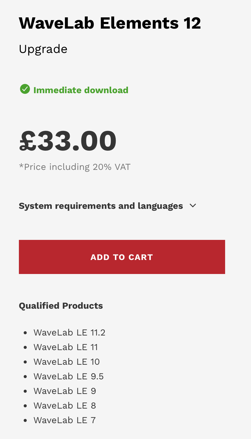 Upgrading from LE to Elements? - WaveLab - Steinberg Forums