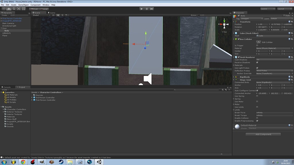 Door rotate on hinge? - Questions & Answers - Unity Discussions
