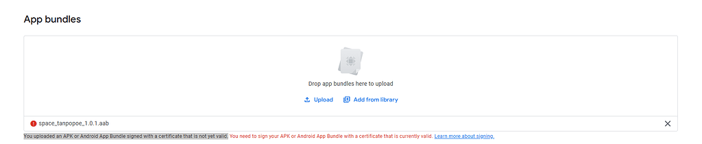 APK or Android App Bundle signed with a certificate that is not yet ... APK or Android App Bundle signed with a certificate that is not yet ...