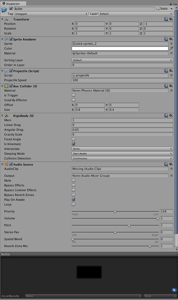 Projectile not hitting GameObject with BoxCollider2D - Questions & Answers - Unity Discussions
