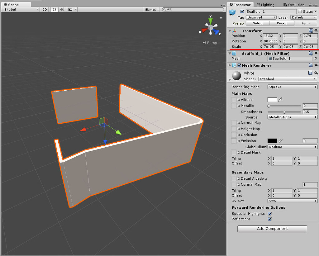 Scaling A Gameobject Down Alot Makes The Material Black Questions And Answers Unity Discussions