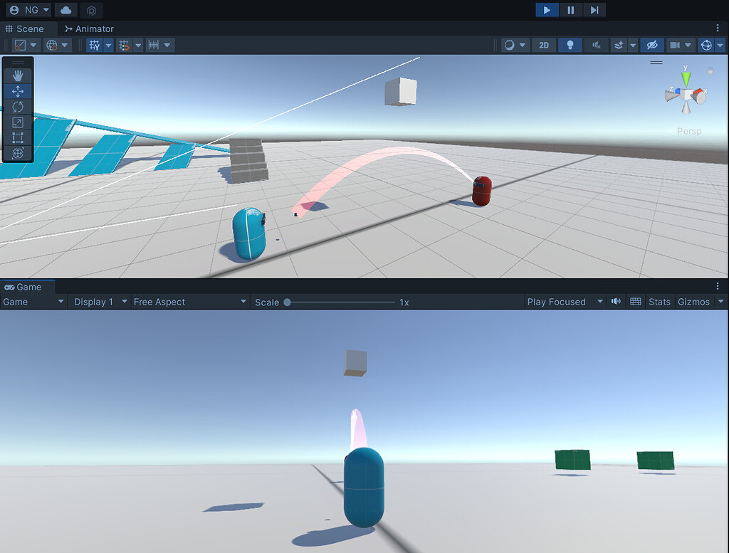 Finding the midpoint between 2 objects and off setting the mid point left or right slightly ...