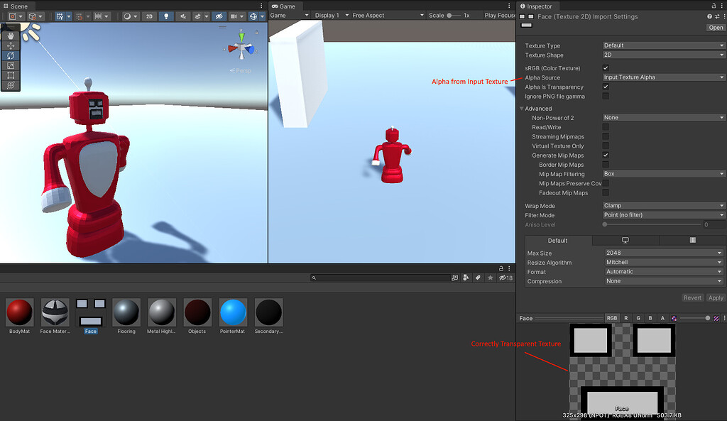 My PNG gets distorted and isn't transparent when made into a material. - Questions & Answers ...