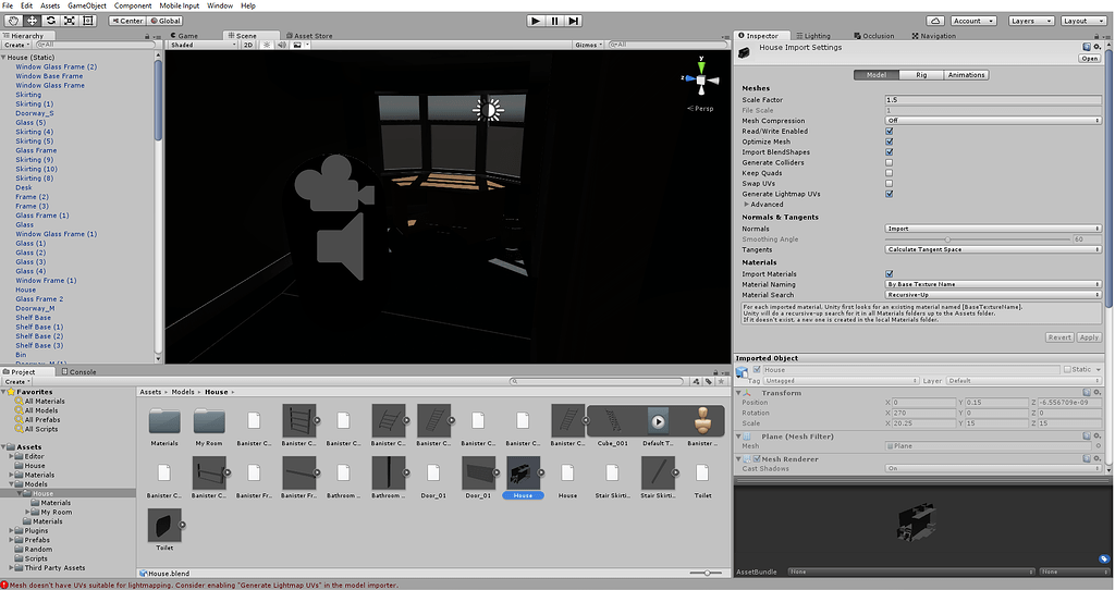 Mesh Does Not Have Uvs Suitable For Lightmapping Lighting Issue Questions And Answers Unity