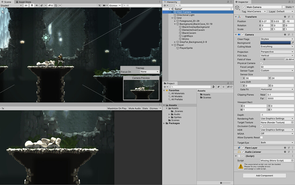 The player looks small in game preview window - Unity Engine - Unity ...