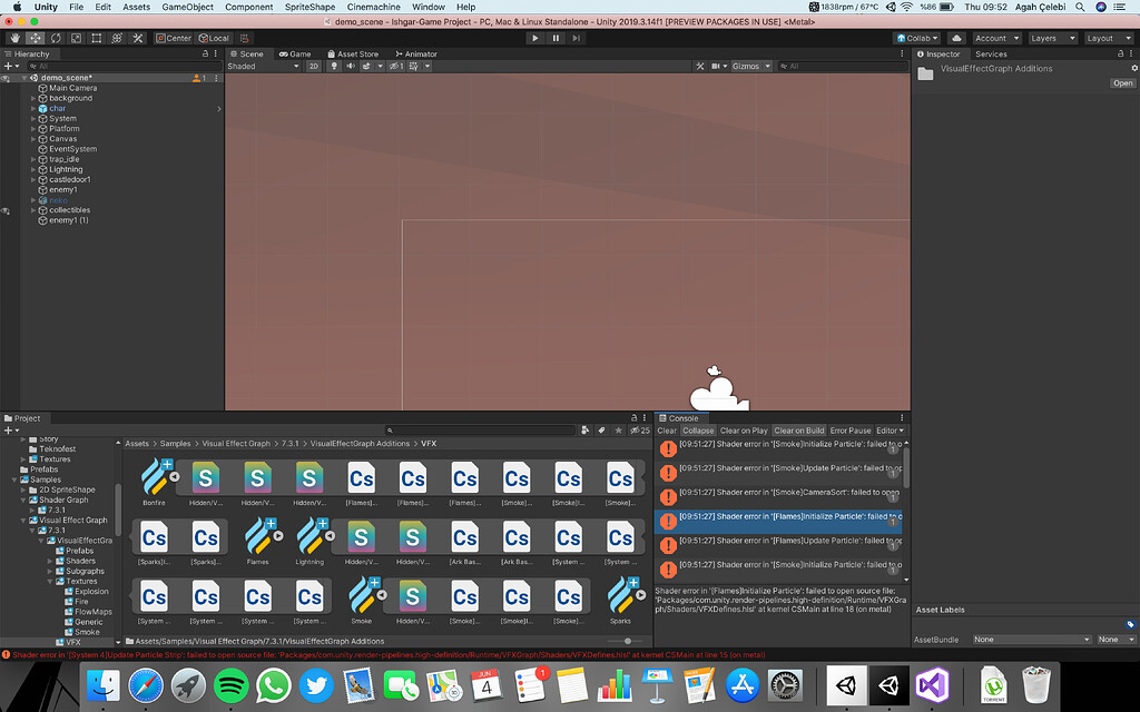 Vfx Graph Is Not Showing And Compiler Error Unity Engine Unity Discussions