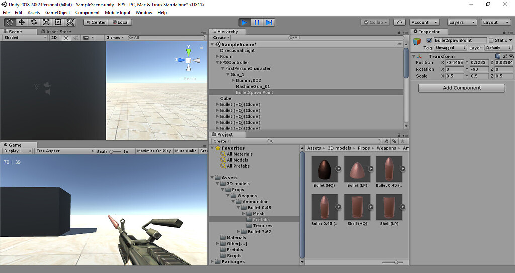 bullet rotate while shooting...? - Questions & Answers - Unity Discussions