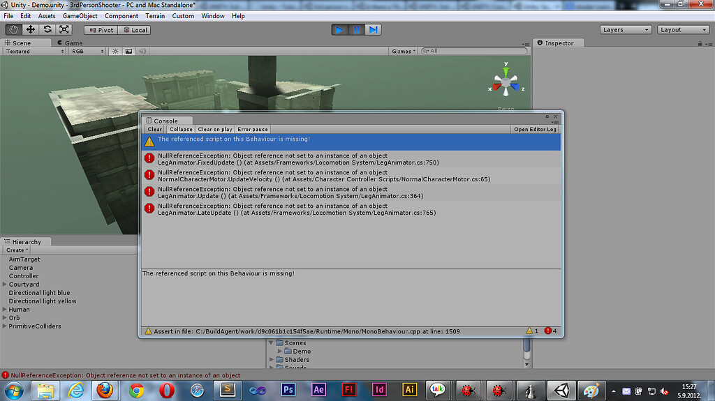 3d Person Shooter example project breaking after upgrade - Unity Engine - Unity Discussions