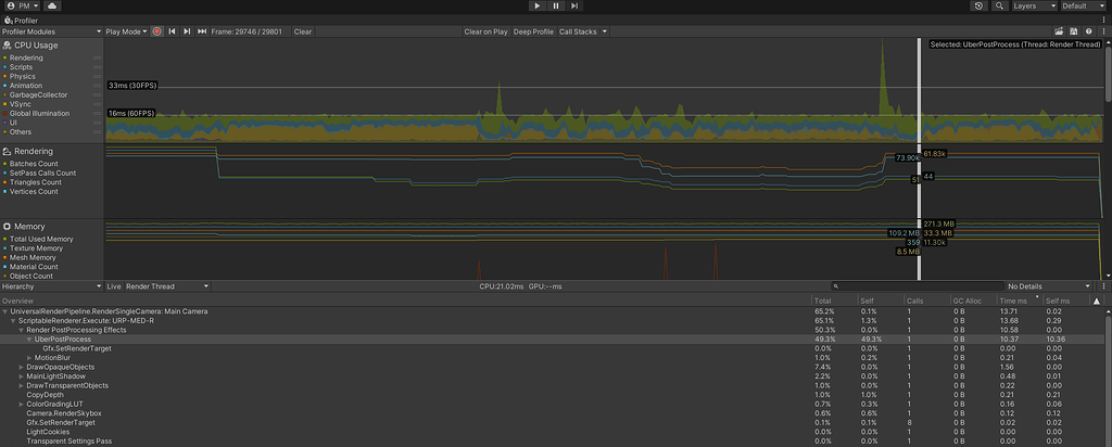 UberProcess task has really high usage even though Post Processing is disabled - Questions ...