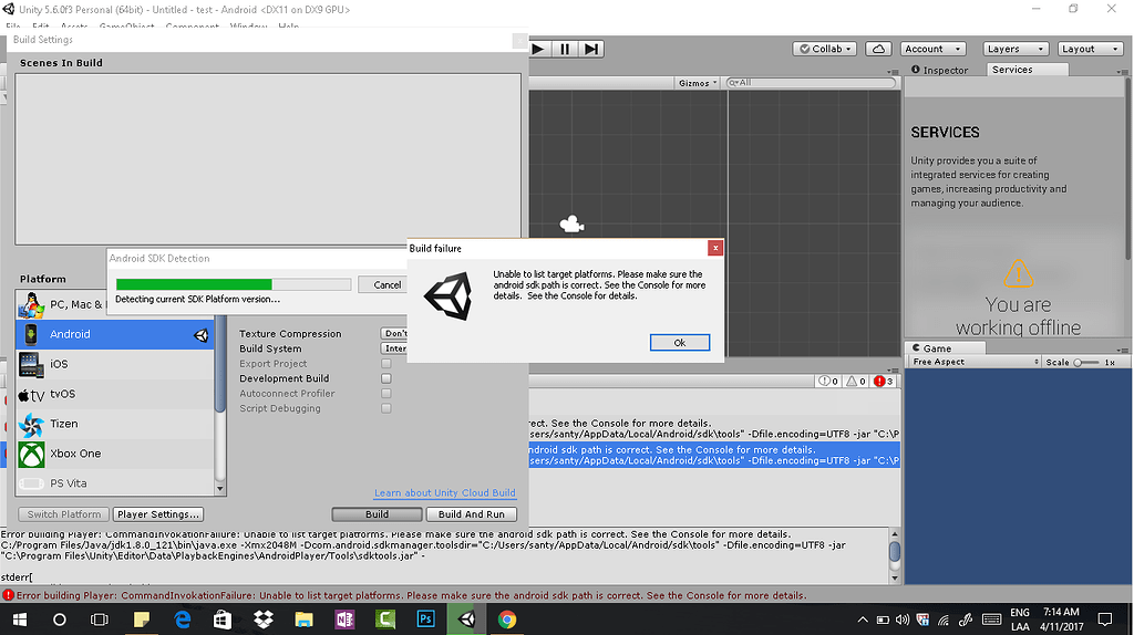 Android Sdk Error Build Questions And Answers Unity Discussions 