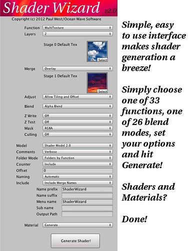 Shader Wizard - CG Shader Generator NOW AVAILABLE - Community Showcases - Unity Discussions