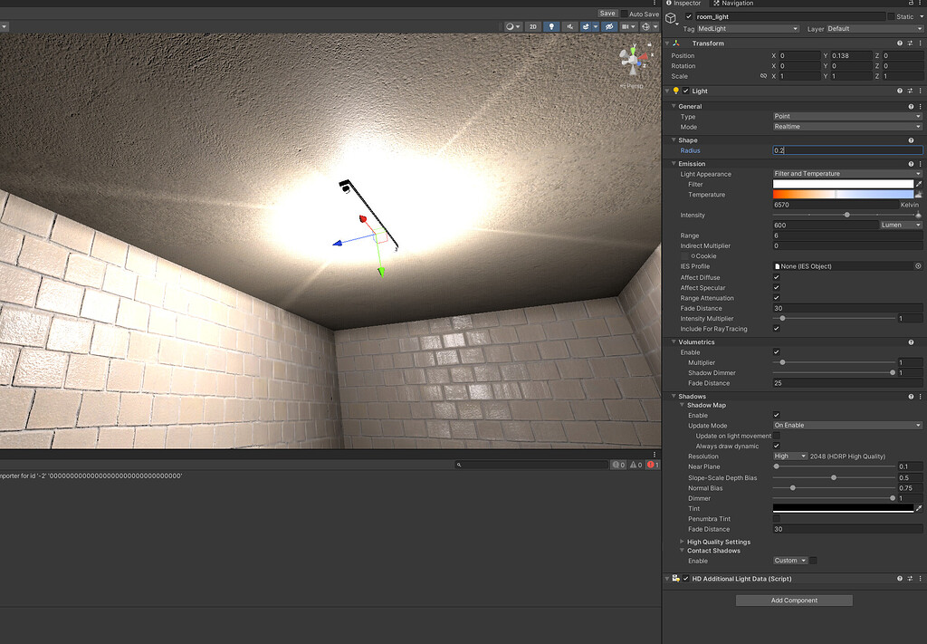 HDRP point light shape radius, anything above 0 has artifacts - Unity Engine - Unity Discussions