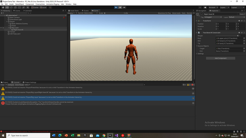 Problem with animation rigging and animator controller - Unity Engine - Unity Discussions