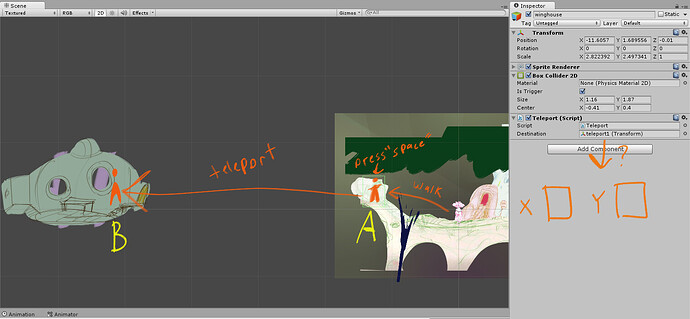 Teleport 2D Player to another room - Questions & Answers - Unity Discussions