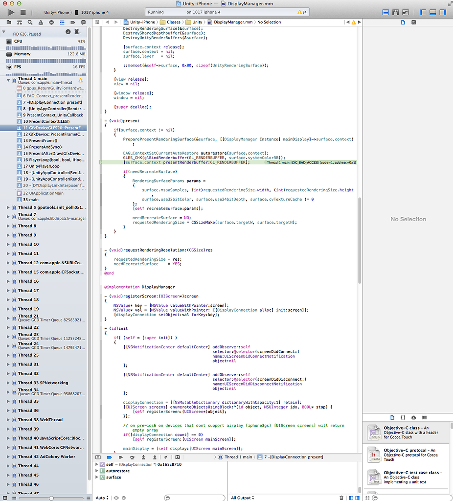 [Crash] presentRenderbuffer:GL_RENDERBUFFER and/or GLES2VBVO ...