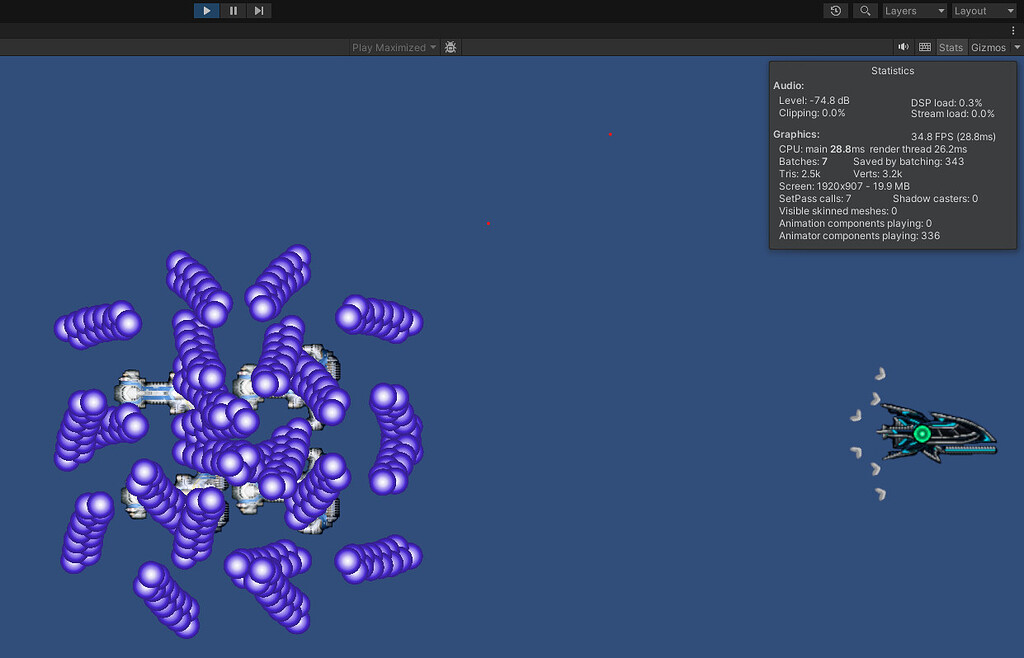 2D Shooter/STG optimization; Frame rate Drop - Unity Engine - Unity Discussions