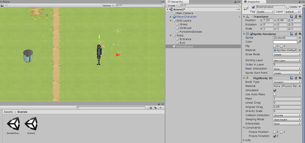 Enemy sprite not appearing in game view - Questions & Answers - Unity Discussions
