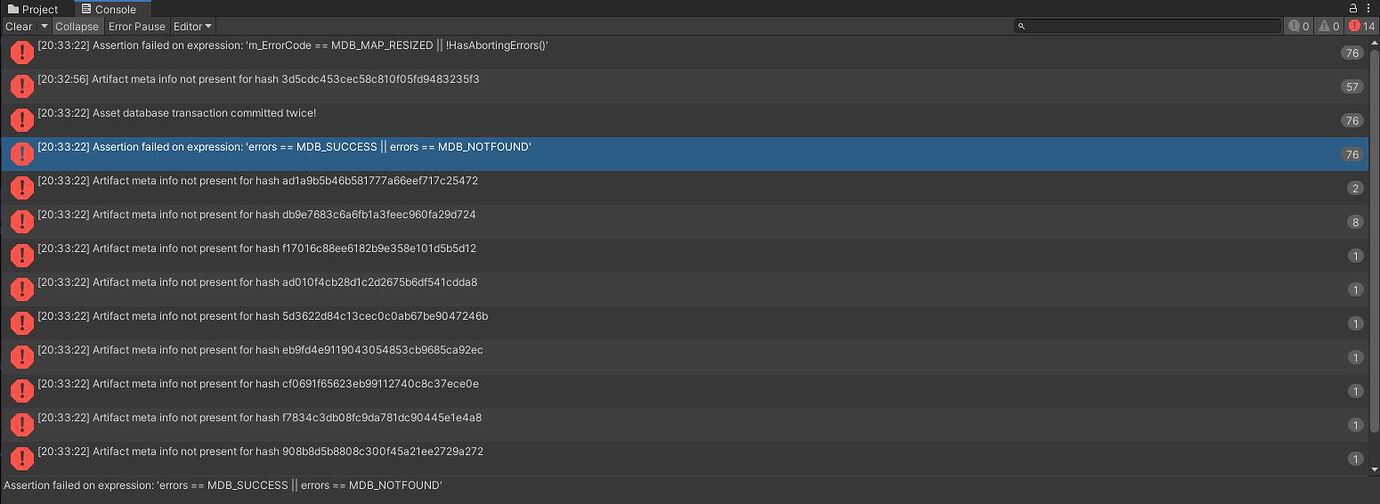 Bug or Error? Asset database transaction committed twice! - Questions & Answers - Unity Discussions