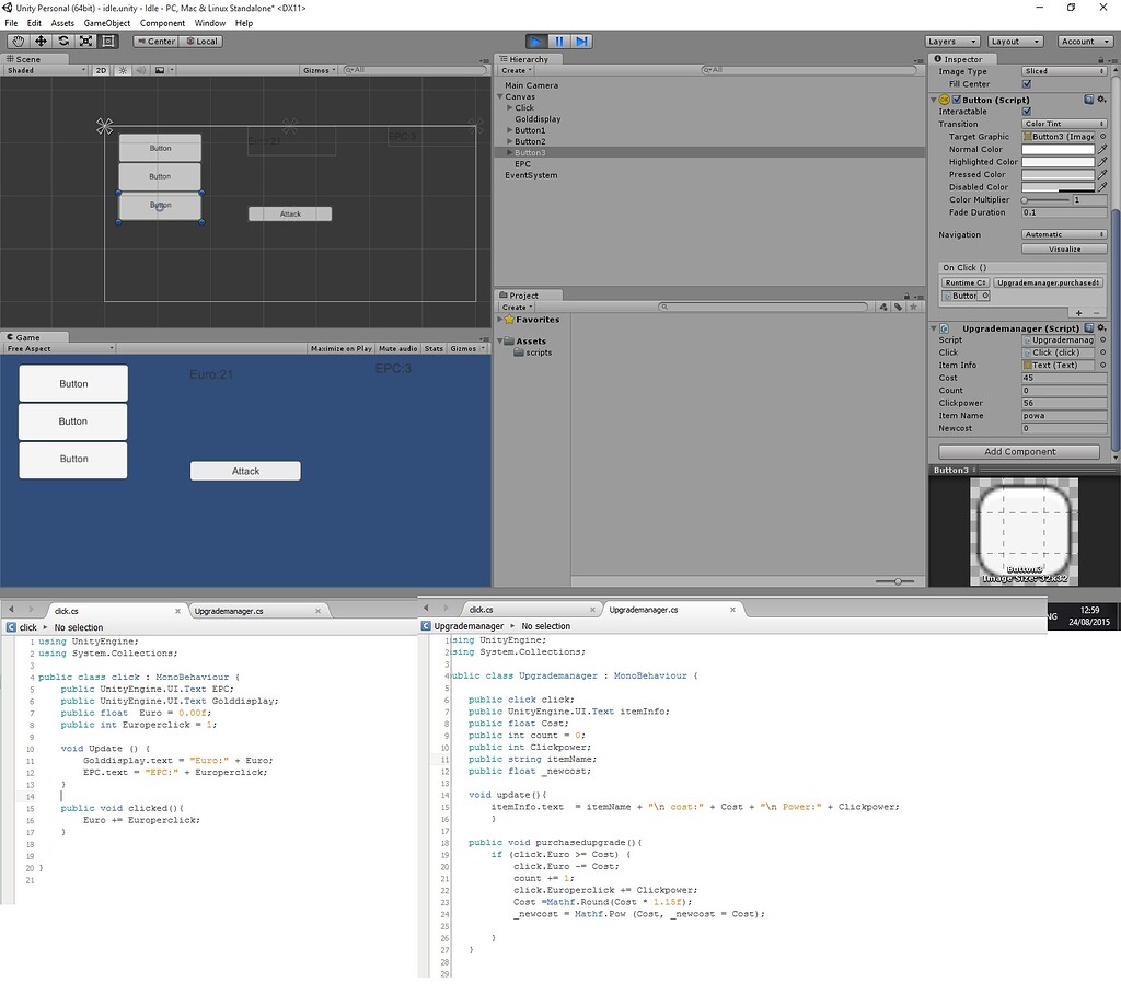 Button problem on my first game - Unity Engine - Unity Discussions