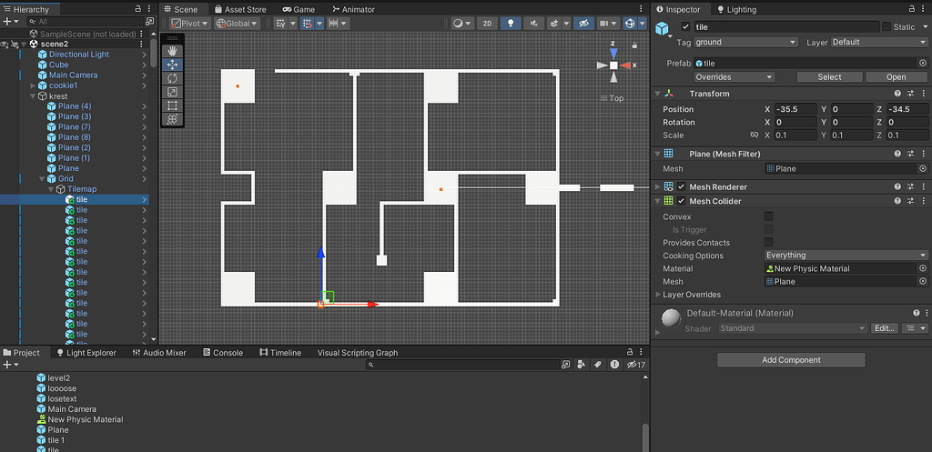 Ground from tilemap of planes. Object jerks while move - Questions ... Ground from tilemap of planes. Object jerks while move - Questions ...