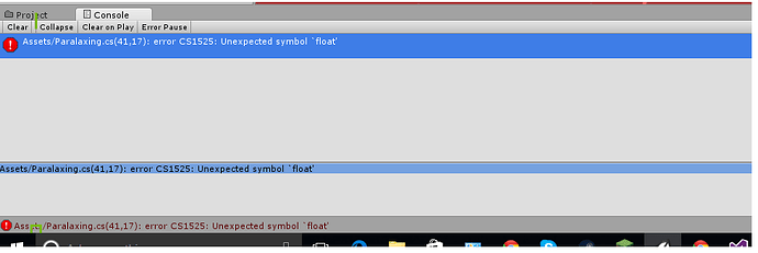 error CS1525: Unexpected symbol `float' - Questions & Answers - Unity ... error CS1525: Unexpected symbol `float' - Questions & Answers - Unity ...
